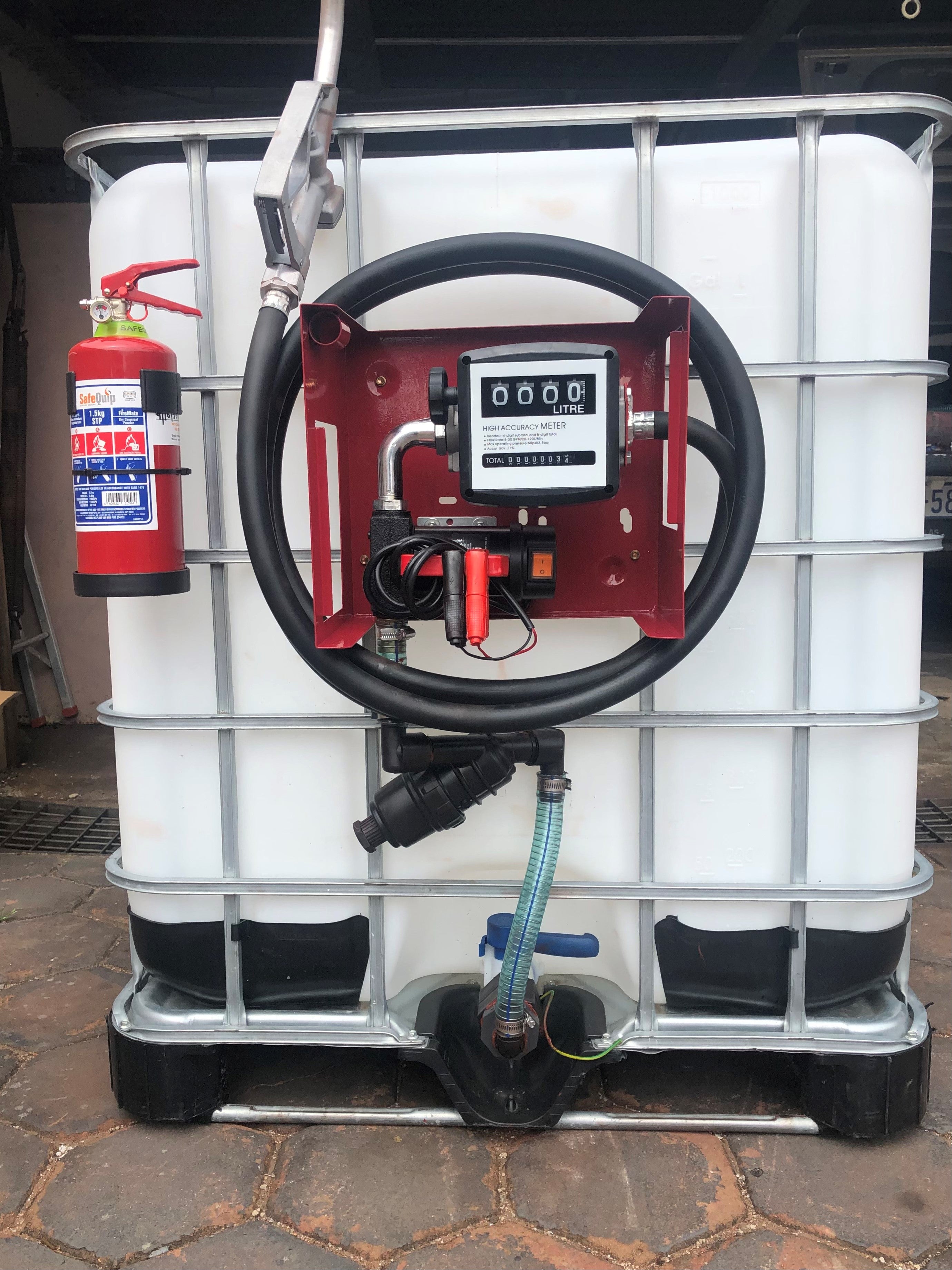 1000L 12V 40l/min Diesel/paraffin bowser with fire extinguisher and fi ...